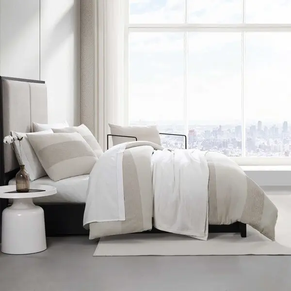 Vera Wang Chenille Waffle Stripe 3 Piece Comforter Set, King