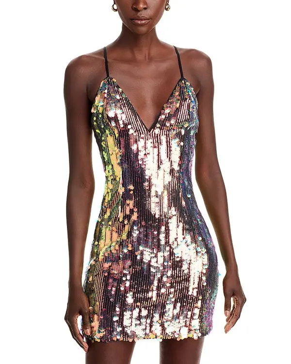 Ramy Brook Embellished Mini Dress In Iridescent Sequin - 70% Off |  Editorialist