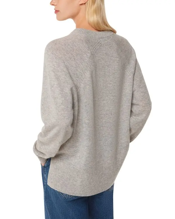 Whistles Ultimate Cashmere Crewneck Sweater - Grey Marl