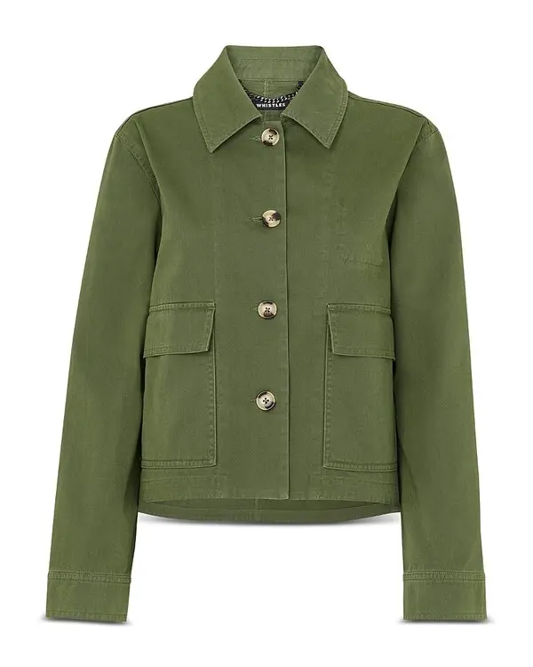 Whistles Marie Casual Jacket - Dark Green