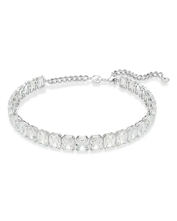 SWAROVSKI Millenia Octagon Crystal Choker Necklace - Silver