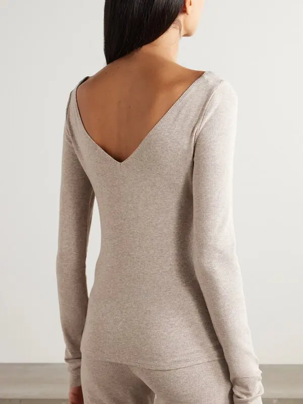 Skin Ribbed Stretch-jersey Top
