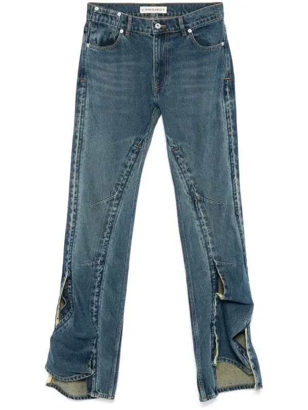 Y/project Hook And Eye Flared Jeans
