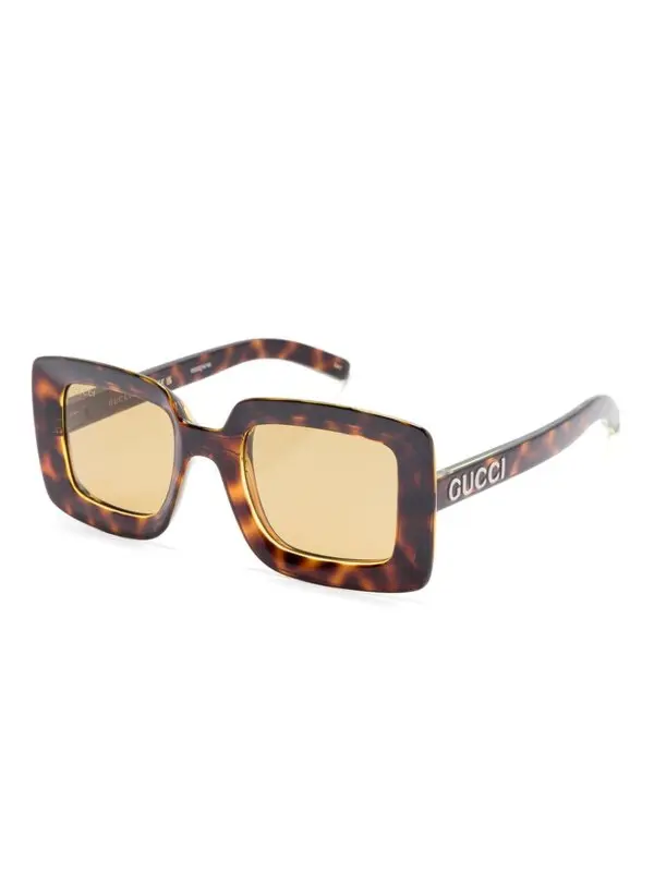 Gucci Square-frame Sunglasses - Brown