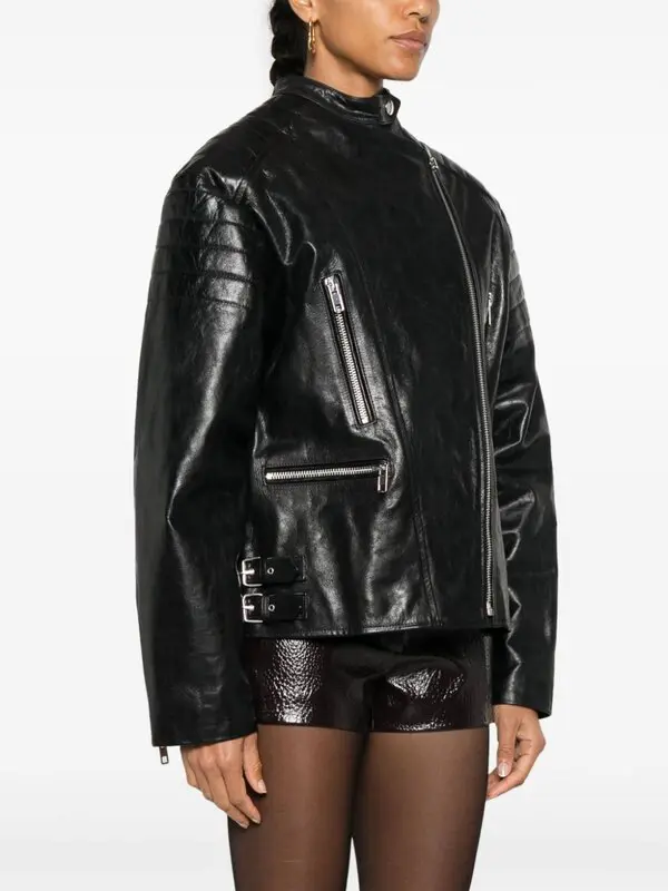 TWINSET Leather Biker Jacket