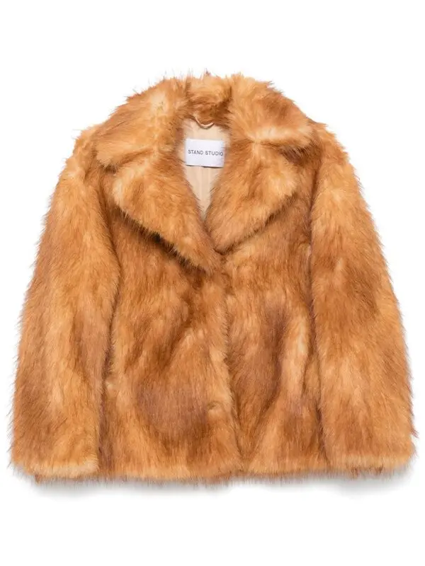 STAND STUDIO Janice Faux Fur Jacket - Brown