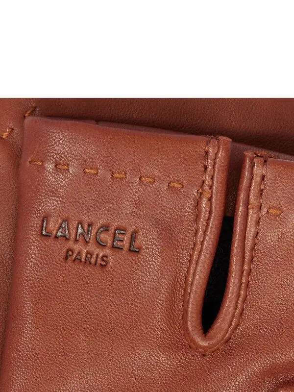 LANCEL Sellier Leather Gloves - Brown
