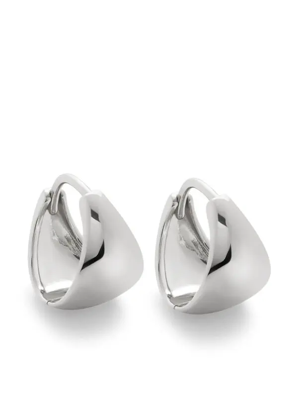 Monica Vinader Tapered Huggie Earrings - Silver