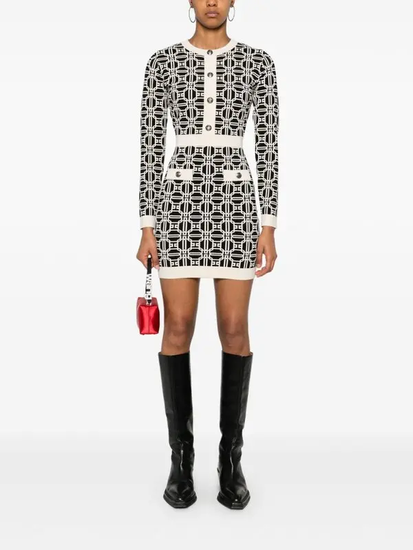 Elisabetta Franchi Logo-jacquard Mini Dress