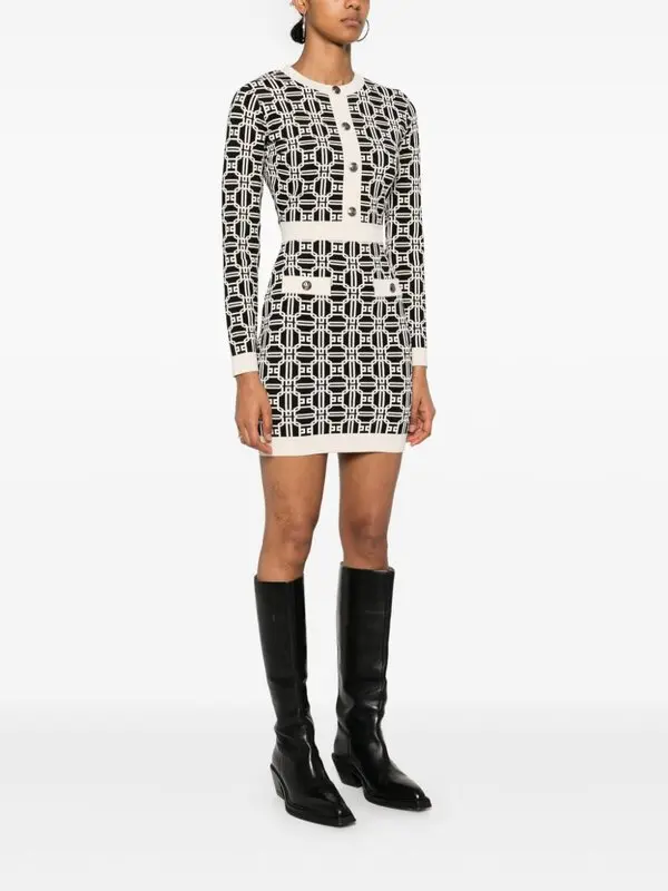 Elisabetta Franchi Logo-jacquard Mini Dress