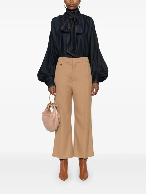 Chloé Cropped Virgin Wool Trousers