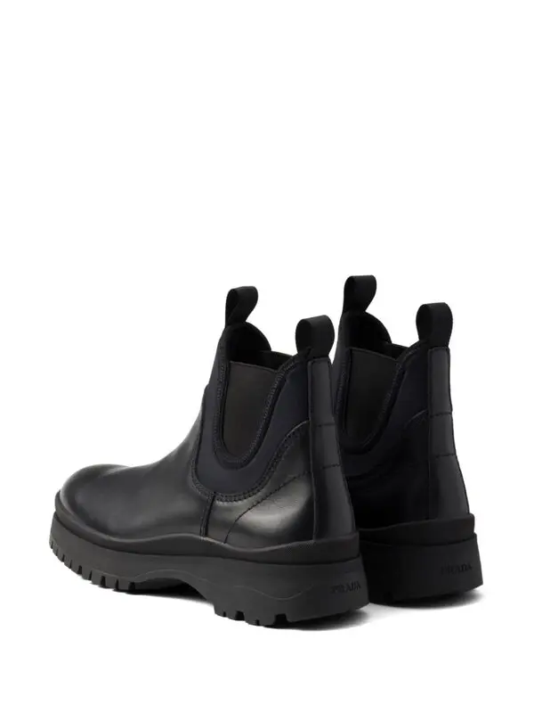 Prada Leather Chelsea Boots