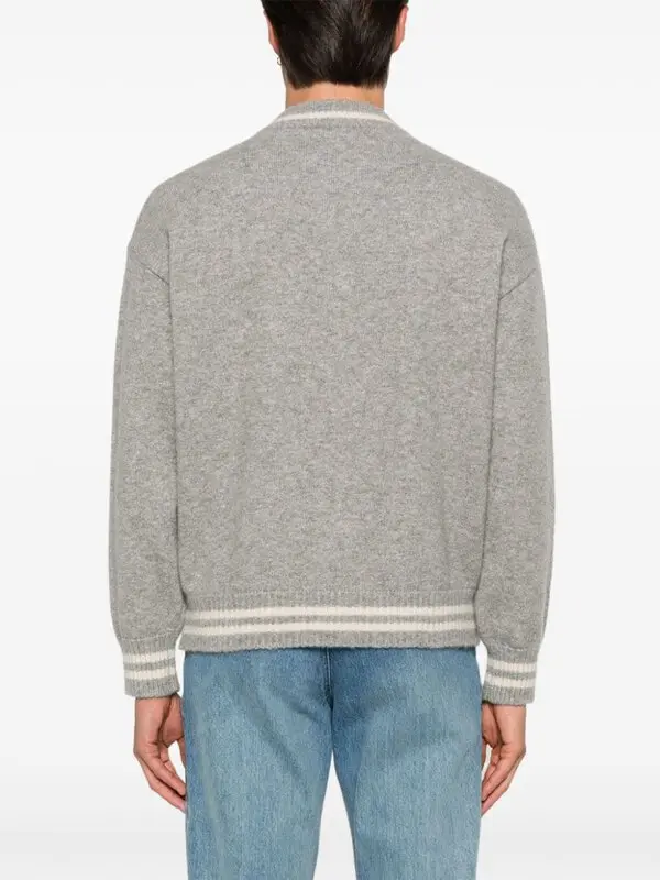 LANEUS Knitted Bomber Jacket