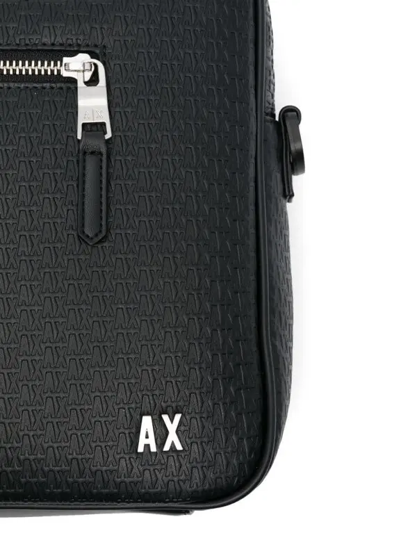 Armani Exchange Monogram-embossed Briefcase