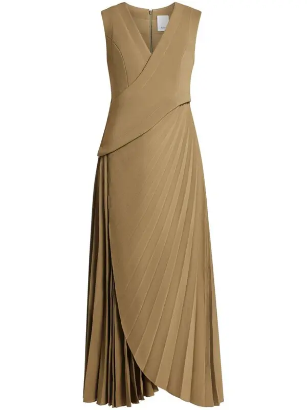 Acler Asymmetric Pleated Dress