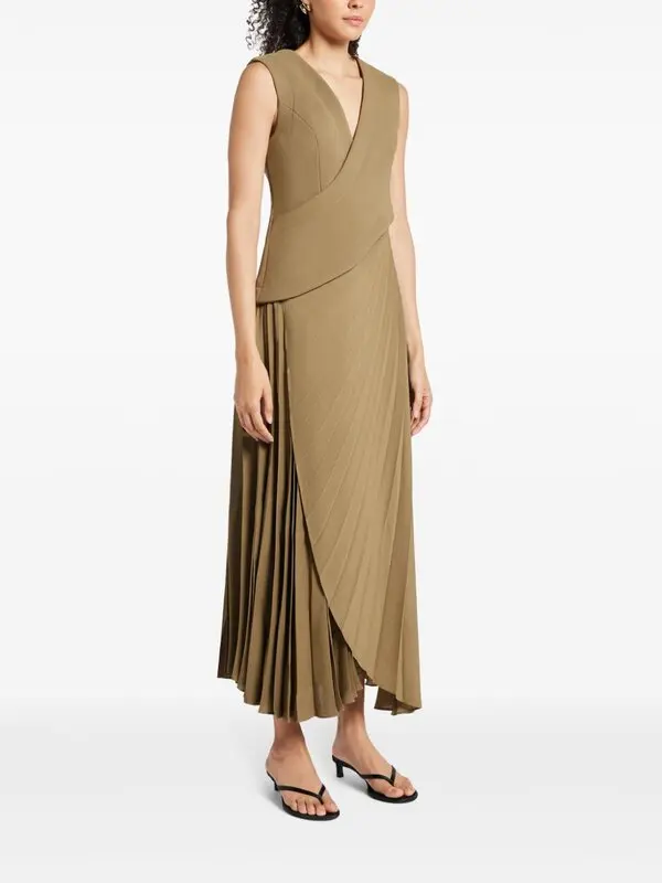 Acler Asymmetric Pleated Dress