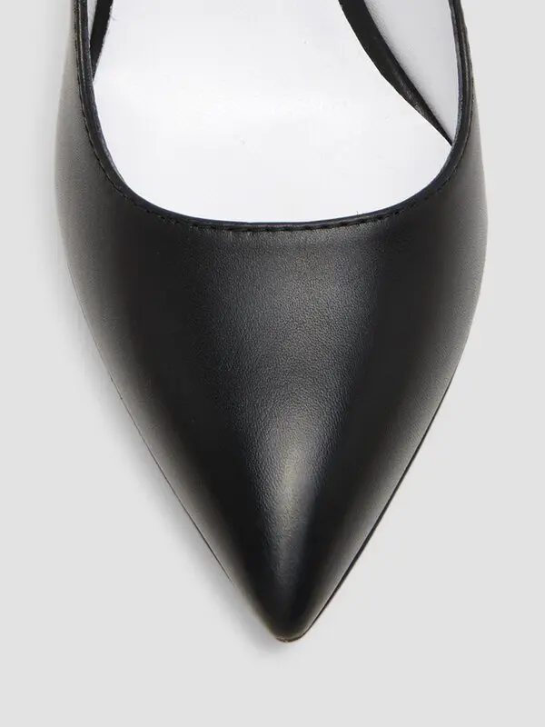 Moschino Peace Button 100mm Leather Pumps - Black