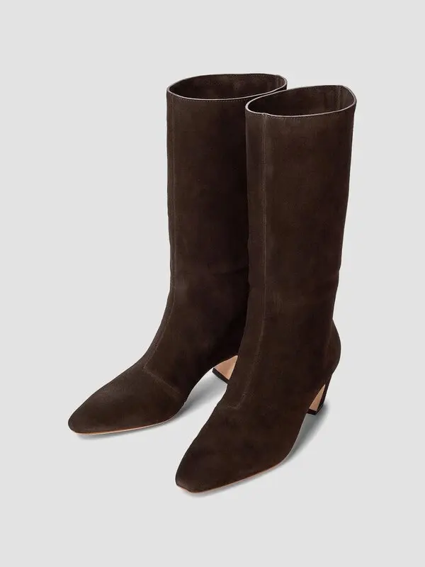 LOEFFLER RANDALL Cleo Suede Curved-heel Boots