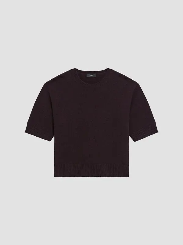 Theory Cashmere Knit Crop T-shirt