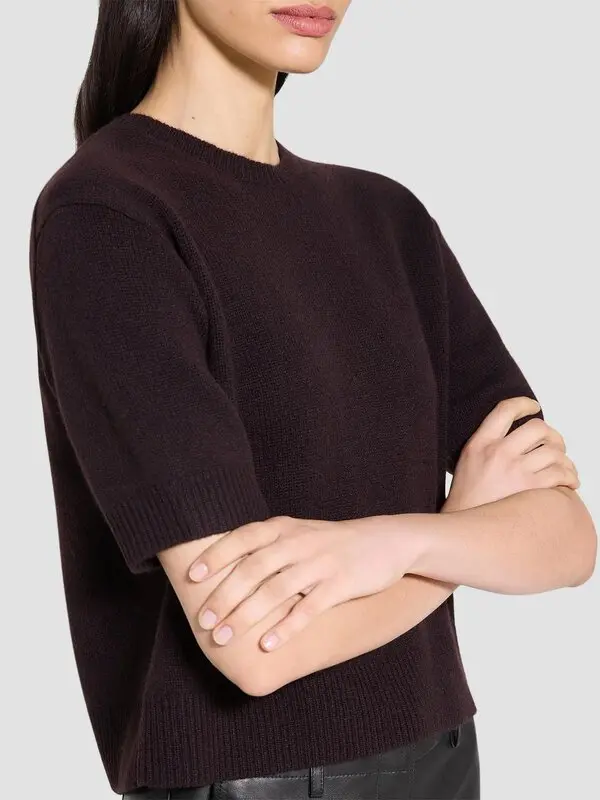 Theory Cashmere Knit Crop T-shirt