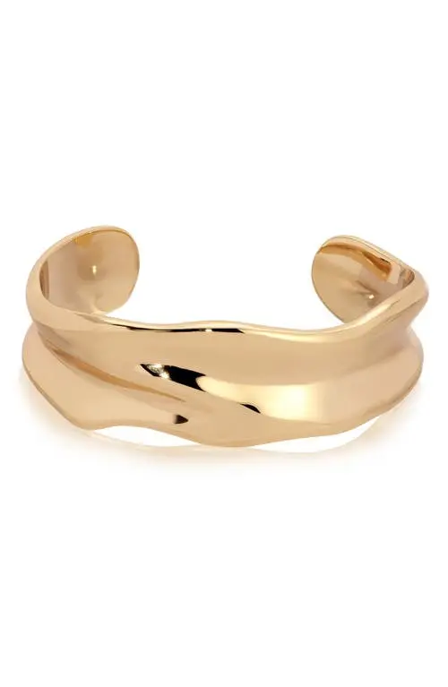 Ettika Wavy Metal Cuff Bracelet - Gold
