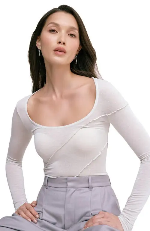 MARCELLA Melody Ruffle Seam Top - Mist