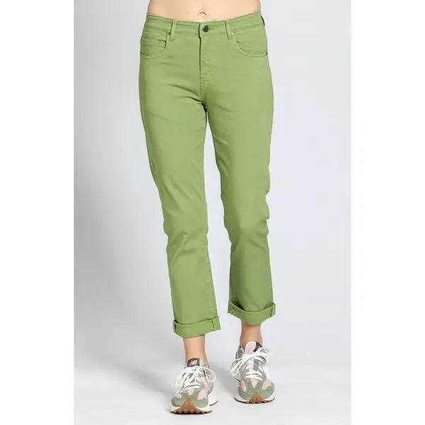 APNY Mid-rise Girlfriend Jeans - Turtle Green