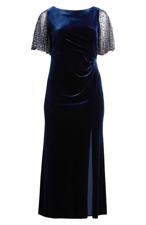 sachin and babi light blue dress Black Evening Dresses With Sleeves | Long Sleeve Gowns main image 1