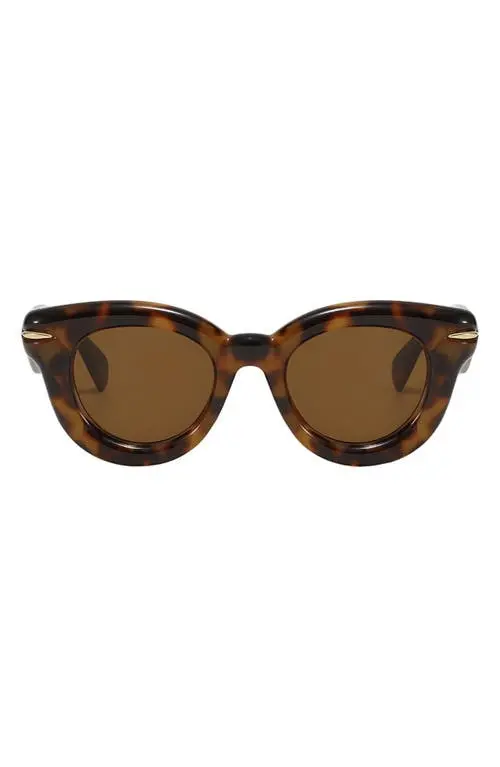 FIFTH & NINTH Marlow 46mm Polarized Round Sunglasses - Torte / Brown