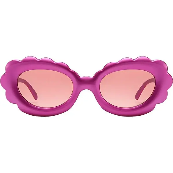 FIFTH & NINTH Lilah Oversized Oval Sunglasses - Magenta / Pink