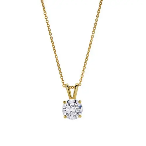 LUVMYJEWELRY 14k Gold 1 Carat Lab Grown Diamond Pendant Necklace - 14k Yellow Gold