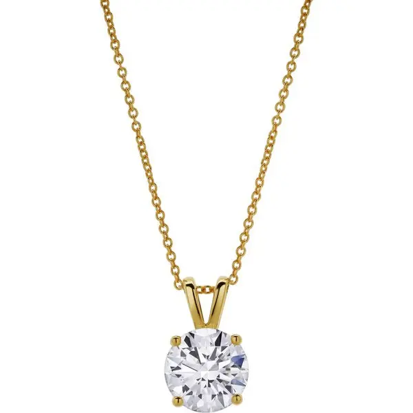 LUVMYJEWELRY 14k Gold 1.5ct Lab Grown Diamond Pendant Necklace - 14k Yellow Gold