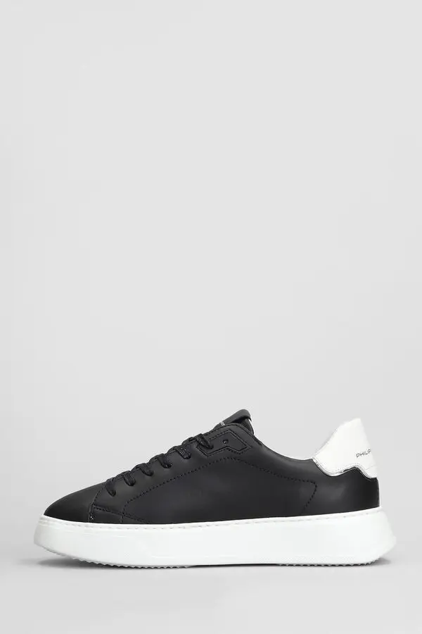 Philippe Model Temple Low Sneakers In Black - 30% Off