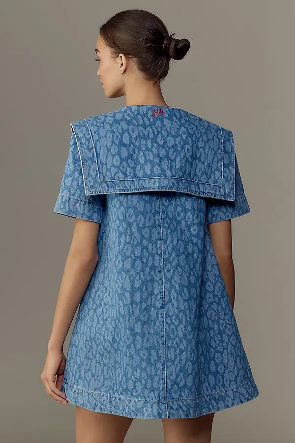 goldie dress denim indigo Goldie Denim Mini Dress