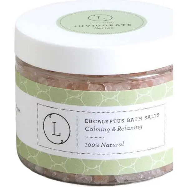 LIZUSH Natural Eucalyptus Bath Salts - White