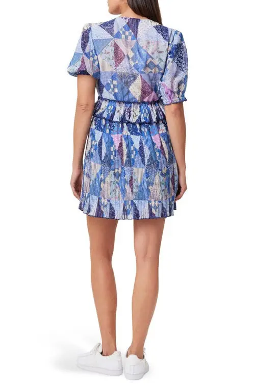 Scotch & Soda Patchwork Pleated Minidress