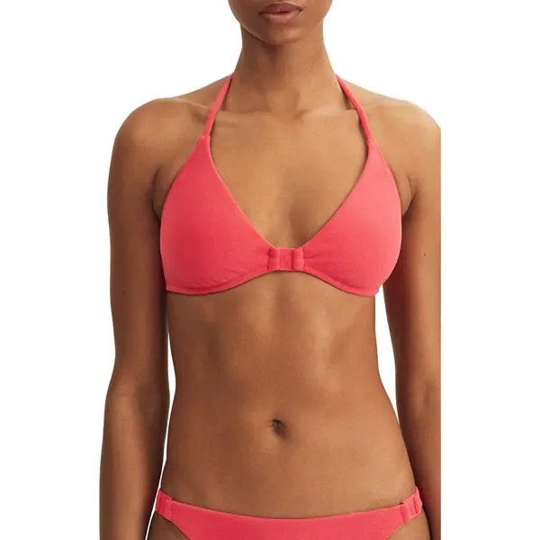 Polo Ralph Lauren Logo Triangle Bikini Top - Coral