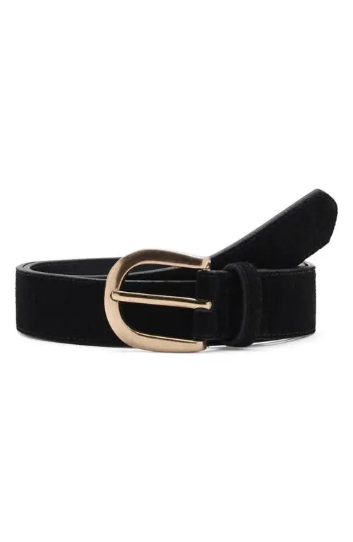 Mango Katrina Suede Belt - Black
