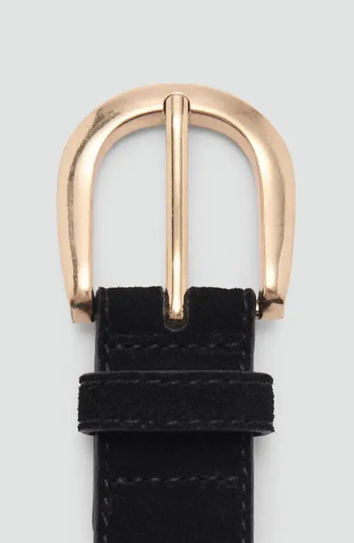 Mango Katrina Suede Belt - Black