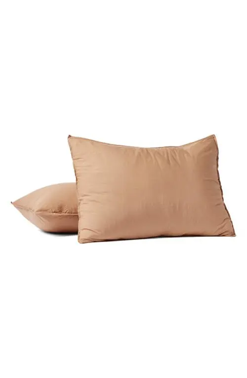 COYUCHI Crinkled Organic Cotton Percale Sham - Ginger