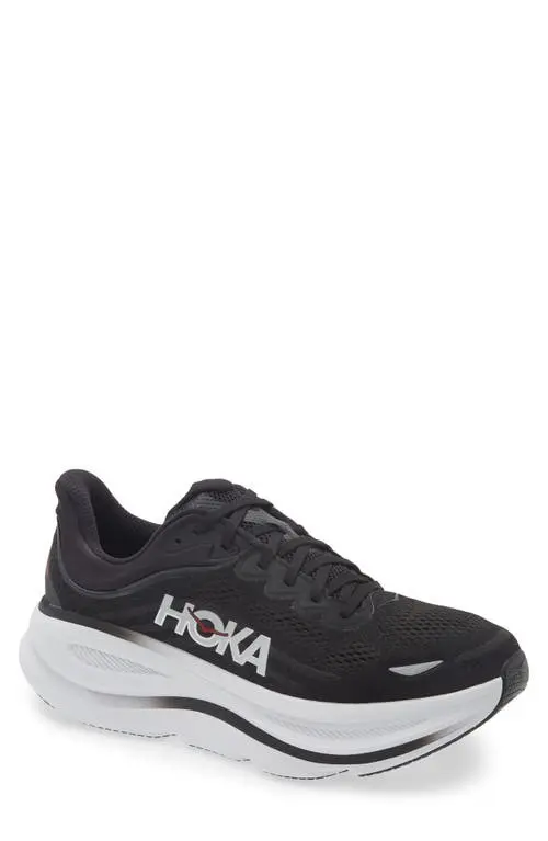 HOKA Bondi Running Shoe - Black/vermillion