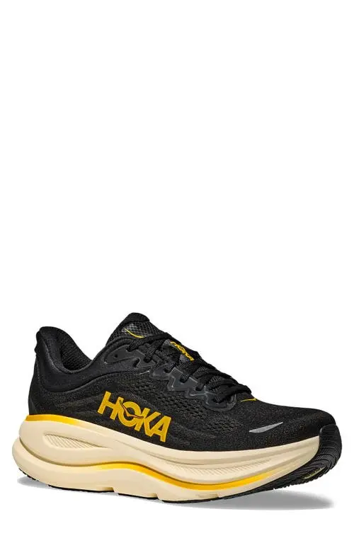 HOKA® Bondi Running Shoe - Carbon Black/yellow Gold