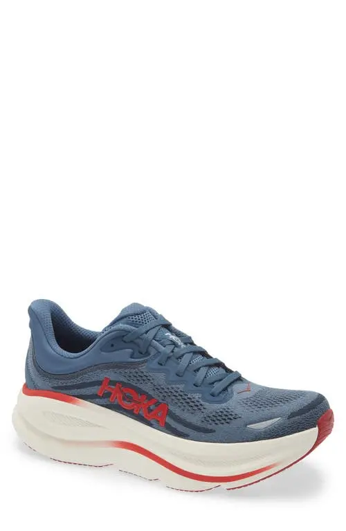 HOKA Bondi Running Shoe - Thunder Cloud/vermillion
