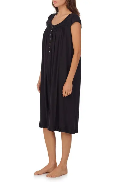 Eileen West Floral Cap Sleeve Jersey Nightgown