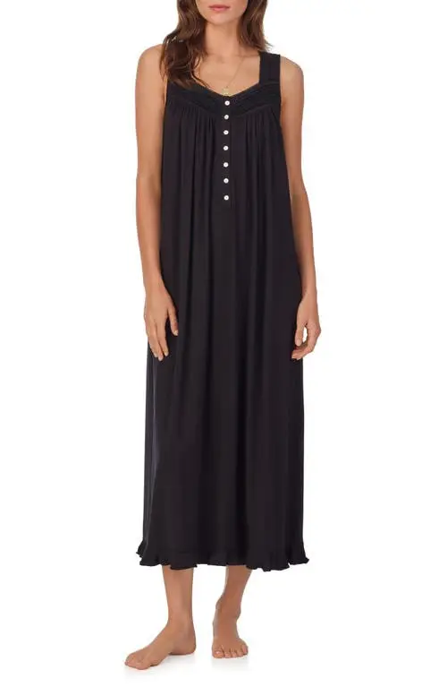 Eileen West Sleeveless Ballet Jersey Nightgown - Black
