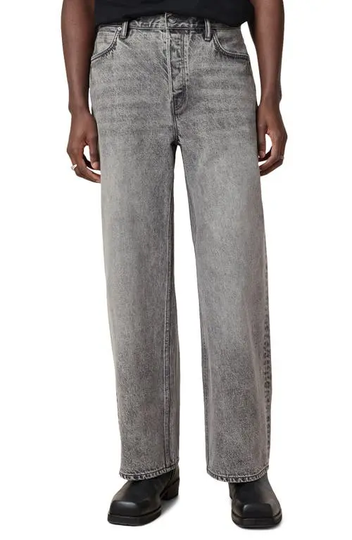 ALLSAINTS Lenny Loose Fit Straight Leg Jeans - Light Grey