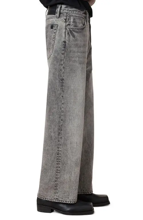ALLSAINTS Lenny Loose Fit Straight Leg Jeans - Light Grey