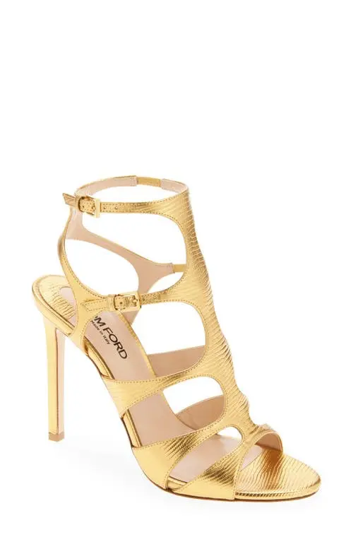 TOM FORD Paradis Cage Stiletto Sandals - Light Bronze