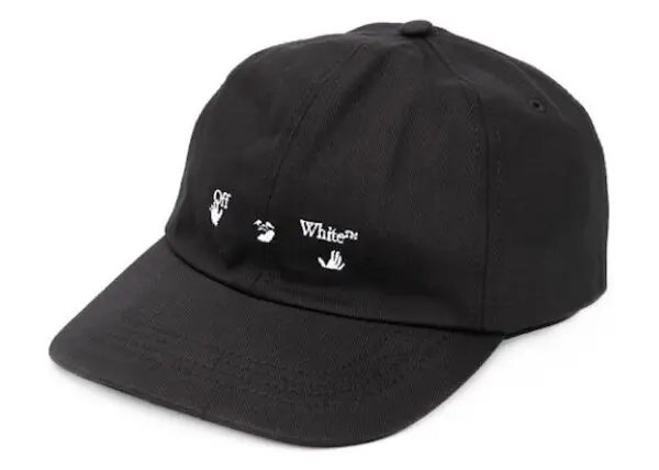 Off-White Logo Embroidered Cap - Black/white