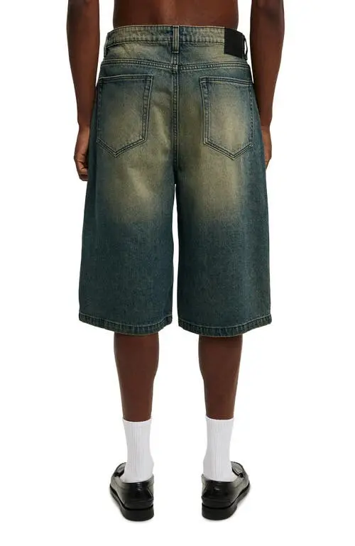 COTTON ON Super Baggy Denim Shorts - Y2k Washed Blue